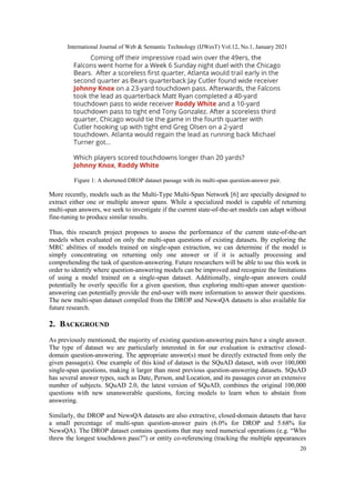 EVALUATION OF SINGLE-SPAN MODELS ON EXTRACTIVE MULTI-SPAN QUESTION ...