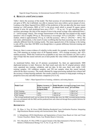 APPLICATION OF CONVOLUTIONAL NEURAL NETWORK IN LAWN MEASUREMENT | PDF