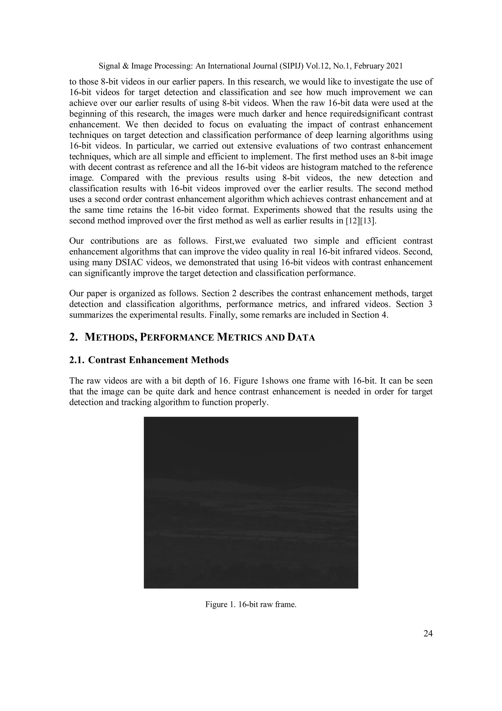 Target Detection and Classification Improvements using Contrast ...