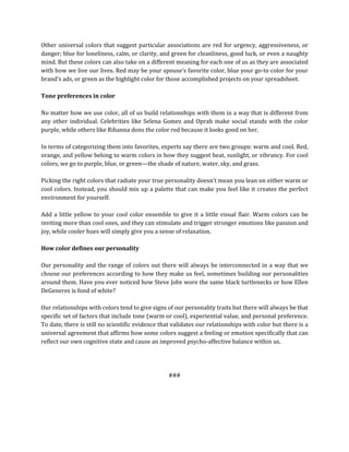 NURTURING YOUR RELATIONSHIP WITH COLORS | PDF