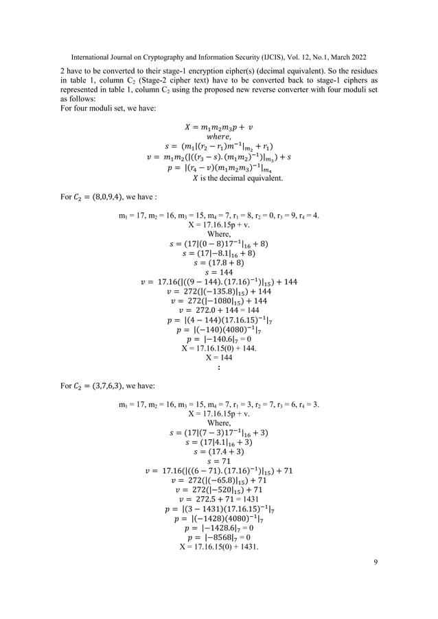 Secured Paillier Homomorphic Encryption Scheme Based On The Residue Number System Pdf 