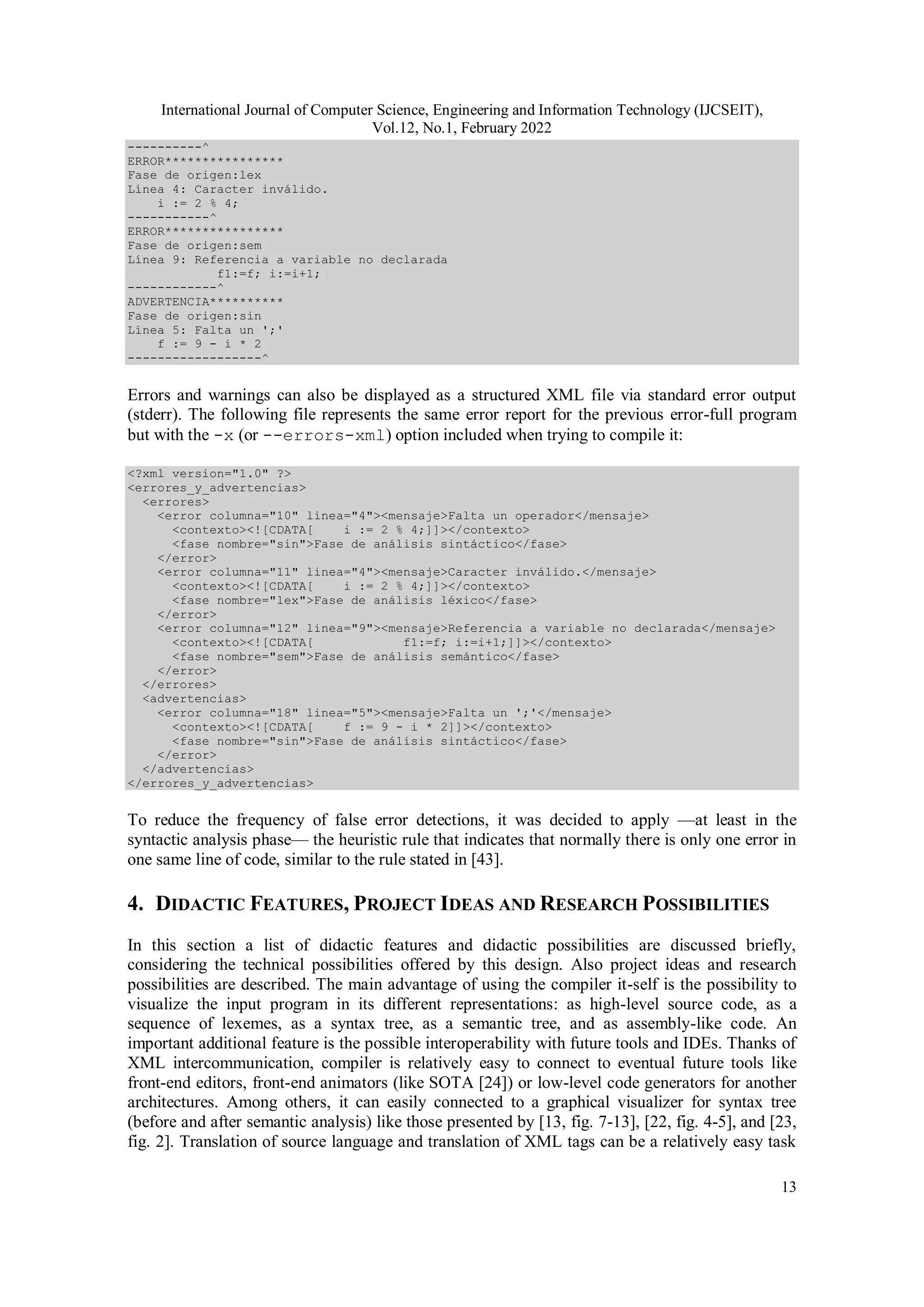 MODULAR AND DIDACTIC COMPILER DESIGN WITH XML INTER-PHASES ...