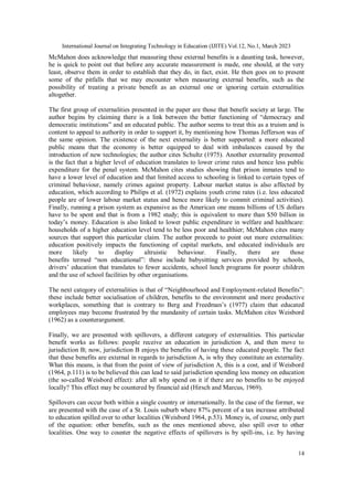 Externalities in Education, Scientific Knowledge and Scientific ...