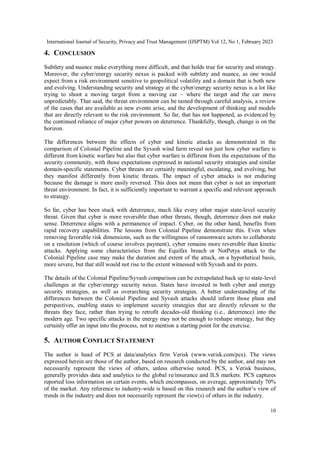 HOW REVERSIBILITY DIFFERENTIATES CYBER FROM KINETIC WARFARE: A CASE ...