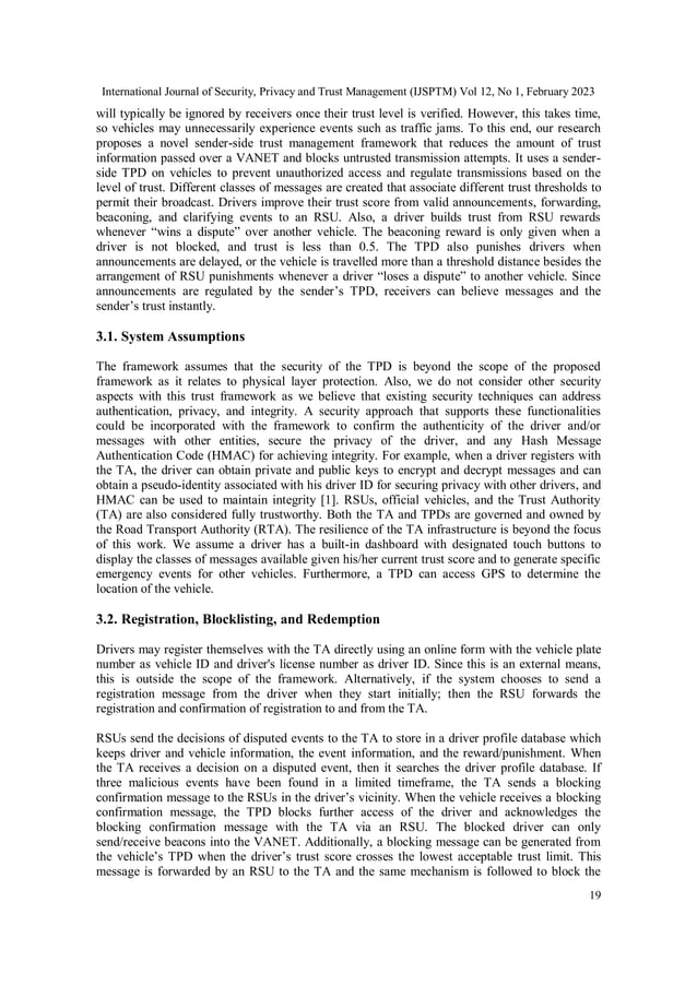 A TRUST MANAGEMENT FRAMEWORK FOR VEHICULAR AD HOC NETWORKS | PDF
