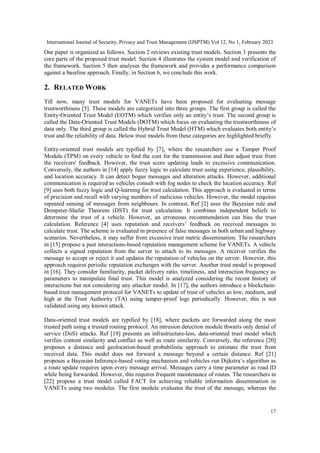 A Trust Management Framework for Vehicular Ad Hoc Networks | PDF