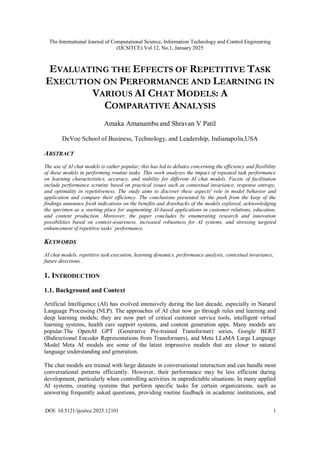 Evaluating the Effects of Repetitive Task Execution on Performance and ...