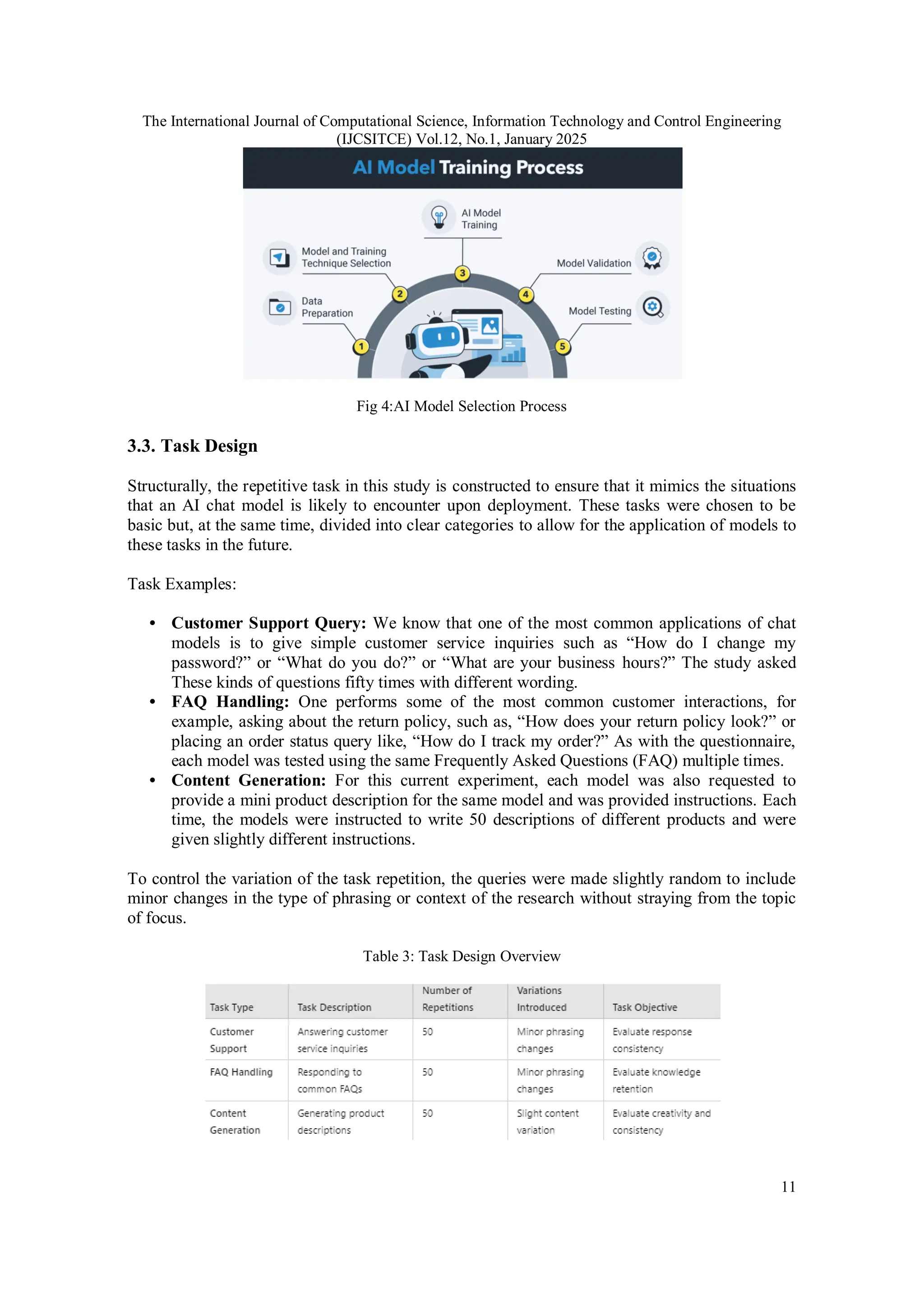 EVALUATING THE EFFECTS OF REPETITIVE TASK EXECUTION ON PERFORMANCE AND LEARNING IN VARIOUS AI ...