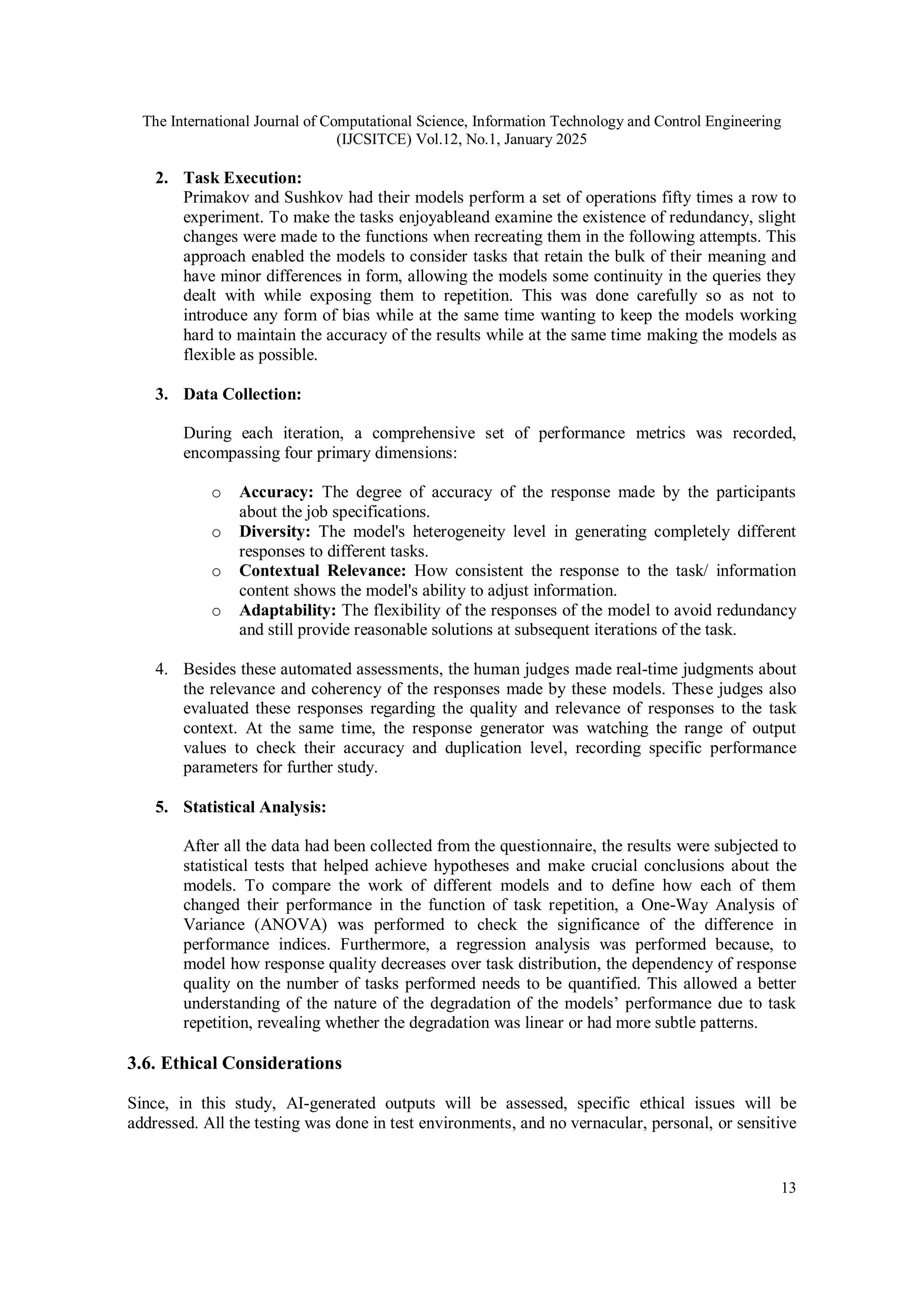 EVALUATING THE EFFECTS OF REPETITIVE TASK EXECUTION ON PERFORMANCE AND LEARNING IN VARIOUS AI ...