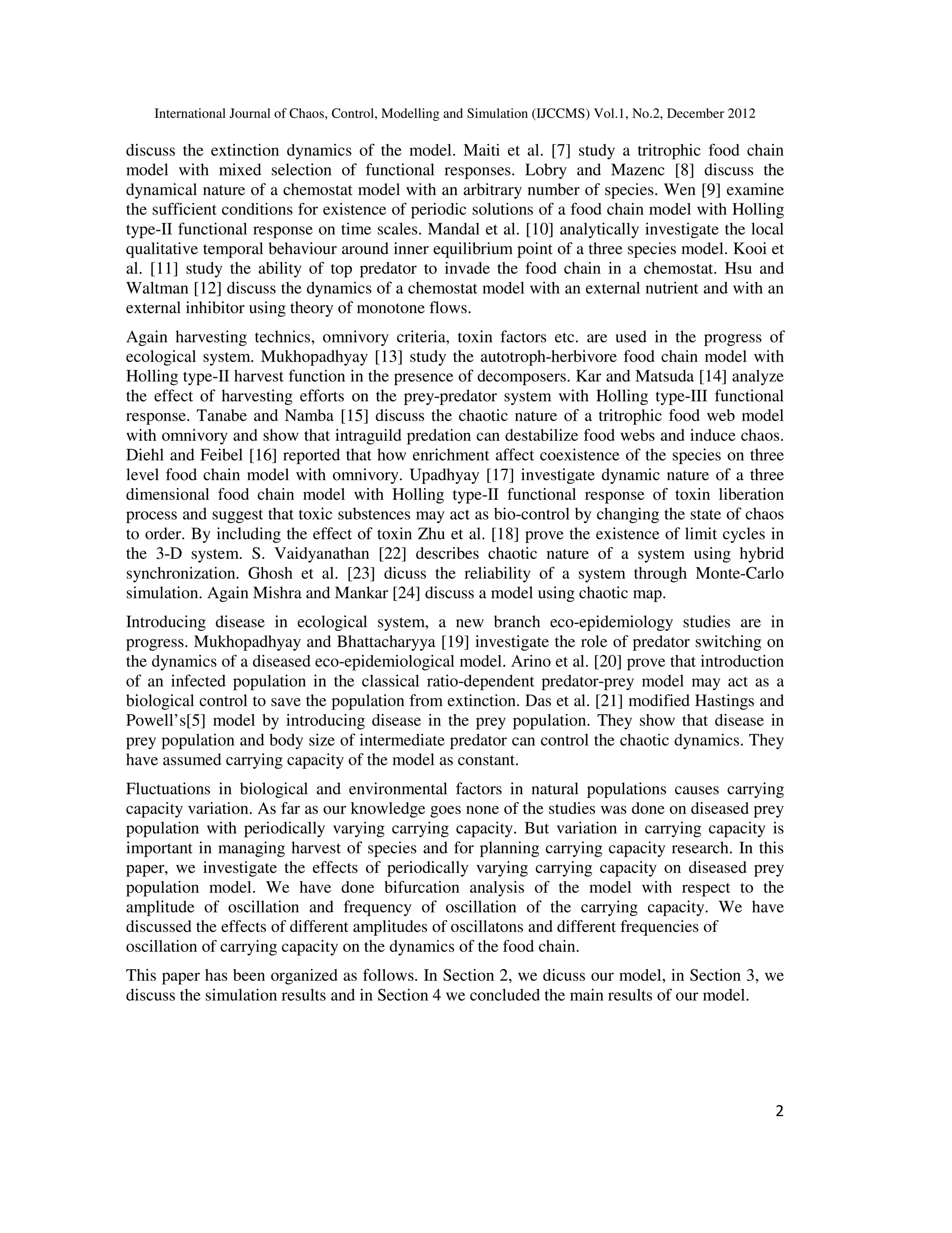 SEASONALVARIATION OFCARRYING CAPACITY ON DISEASED MODEL CAN CAUSE ...