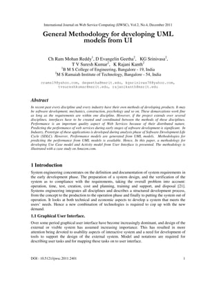 General Methodology for developing UML models from UI | PDF