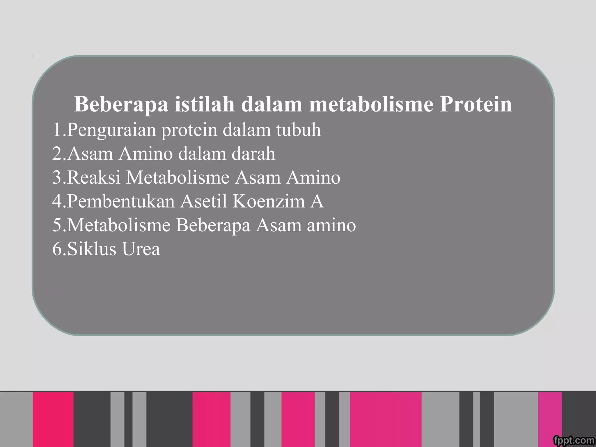 METABOLISME PROTEIN | PPT