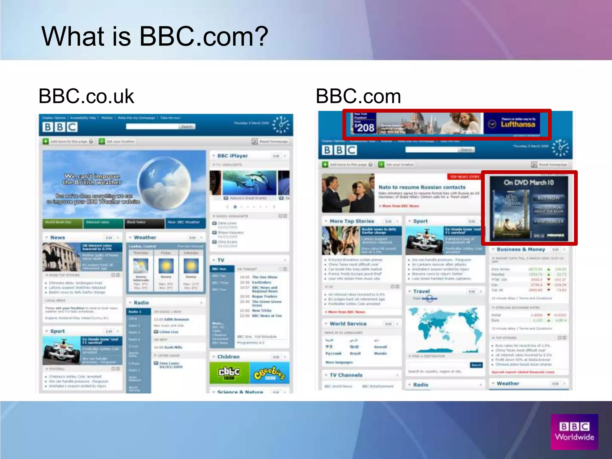 A Global Strategy for BBC.com | Home Entertainment Systems | Consumer Electronics