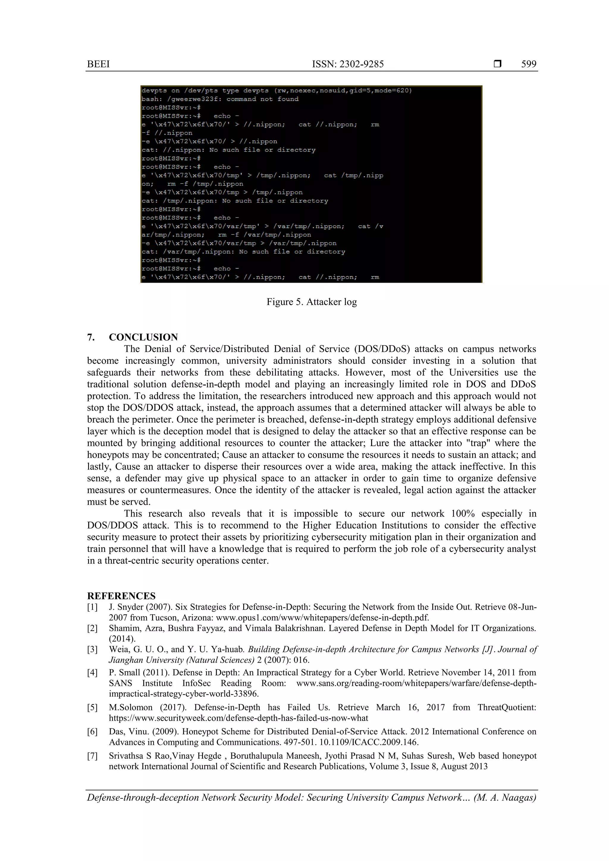 Defense-through-Deception Network Security Model: Securing University ...