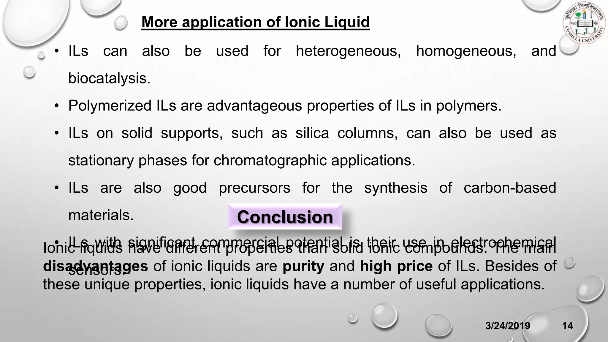 Ionic liquid by Jitu | PPTX