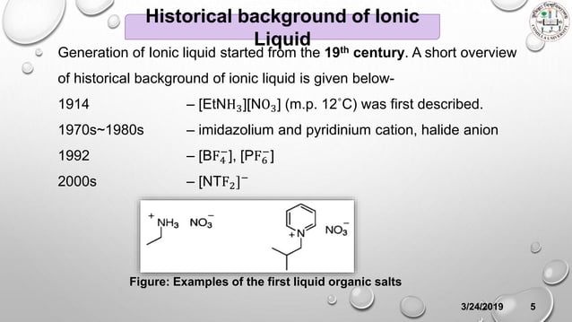 Ionic liquid by Jitu | PPTX | Chemistry | Science