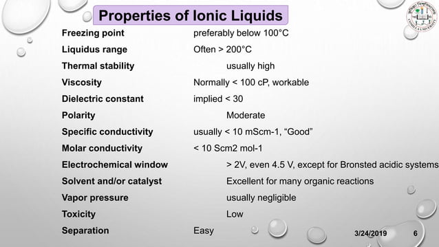 Ionic liquid by Jitu | PPTX | Chemistry | Science