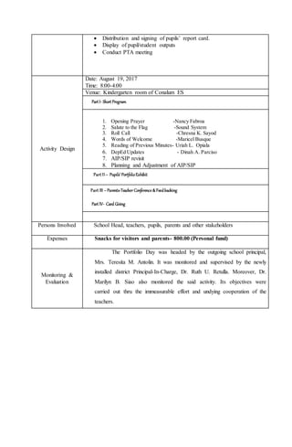 Portfolio Day [ACR] Activity Completion Report and Narrative Report | DOCX