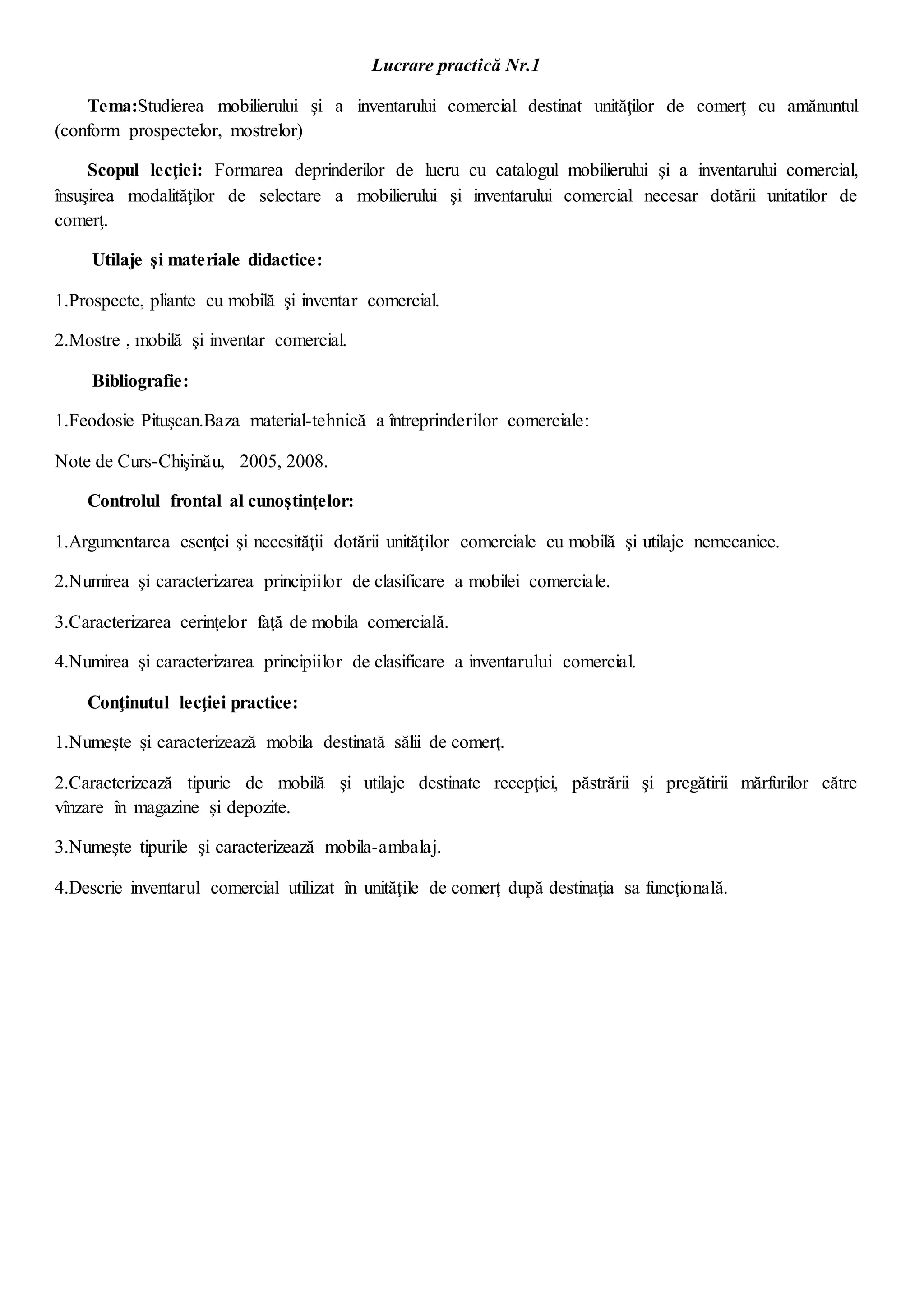 121450909 studierea-mobilierului-şi-a-inventarului-comercial | PDF