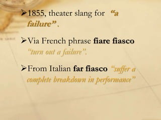 Fiasco | PPT