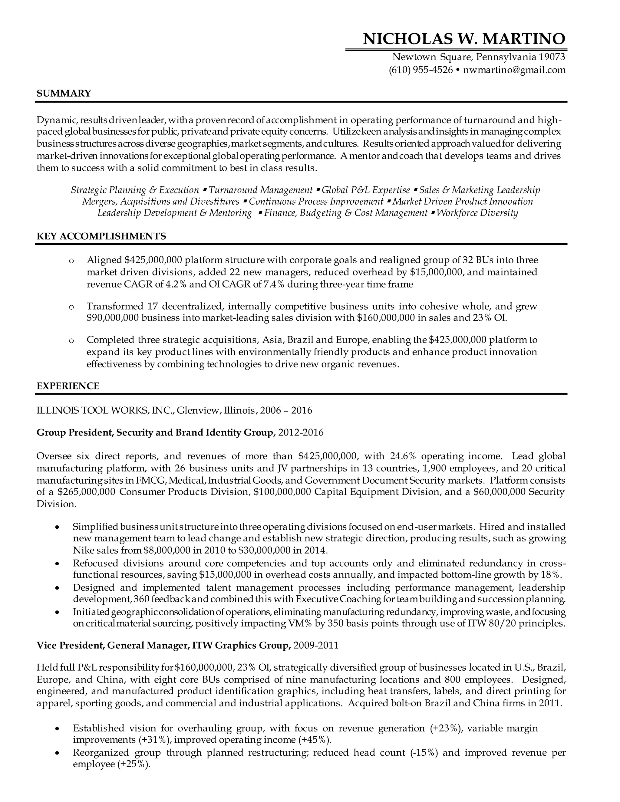 Nicholas Martino Resume | DOCX