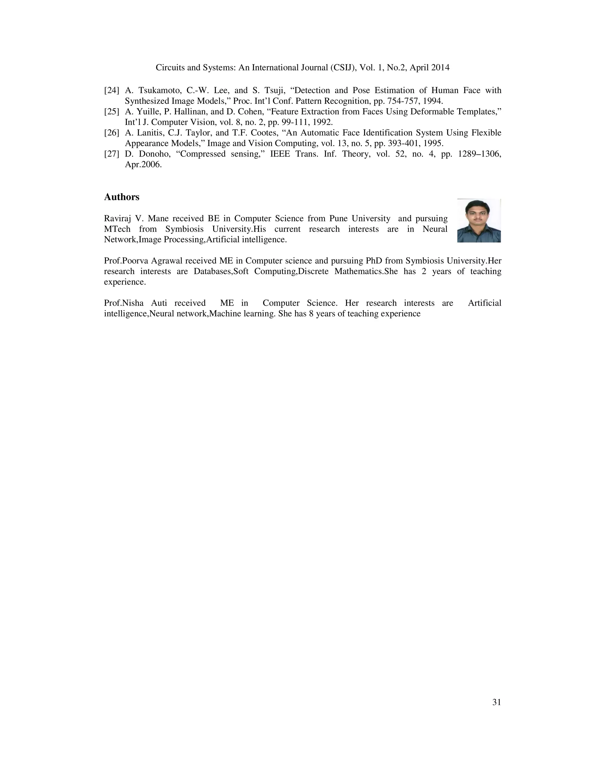 LITERATURE SURVEY ON SPARSE REPRESENTATION FOR NEURAL NETWORK BASED FACE DETECTION AND ...