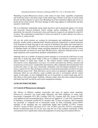 USE AND IMPACT OF INSECTICIDES IN MEALYBUG CONTROL. | PDF