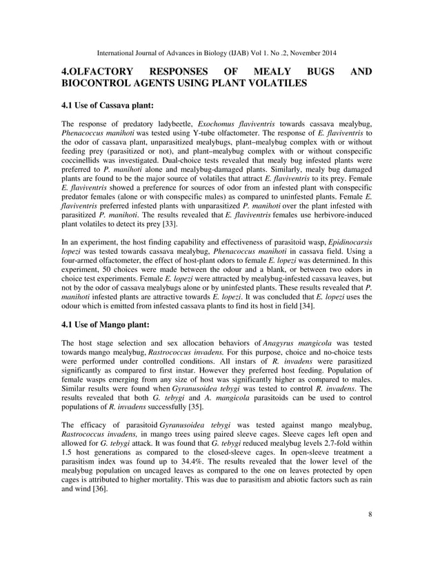 USE AND IMPACT OF INSECTICIDES IN MEALYBUG CONTROL. | PDF