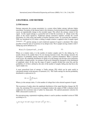 OFFLINE SPIKE DETECTION USING TIME DEPENDENT ENTROPY | PDF