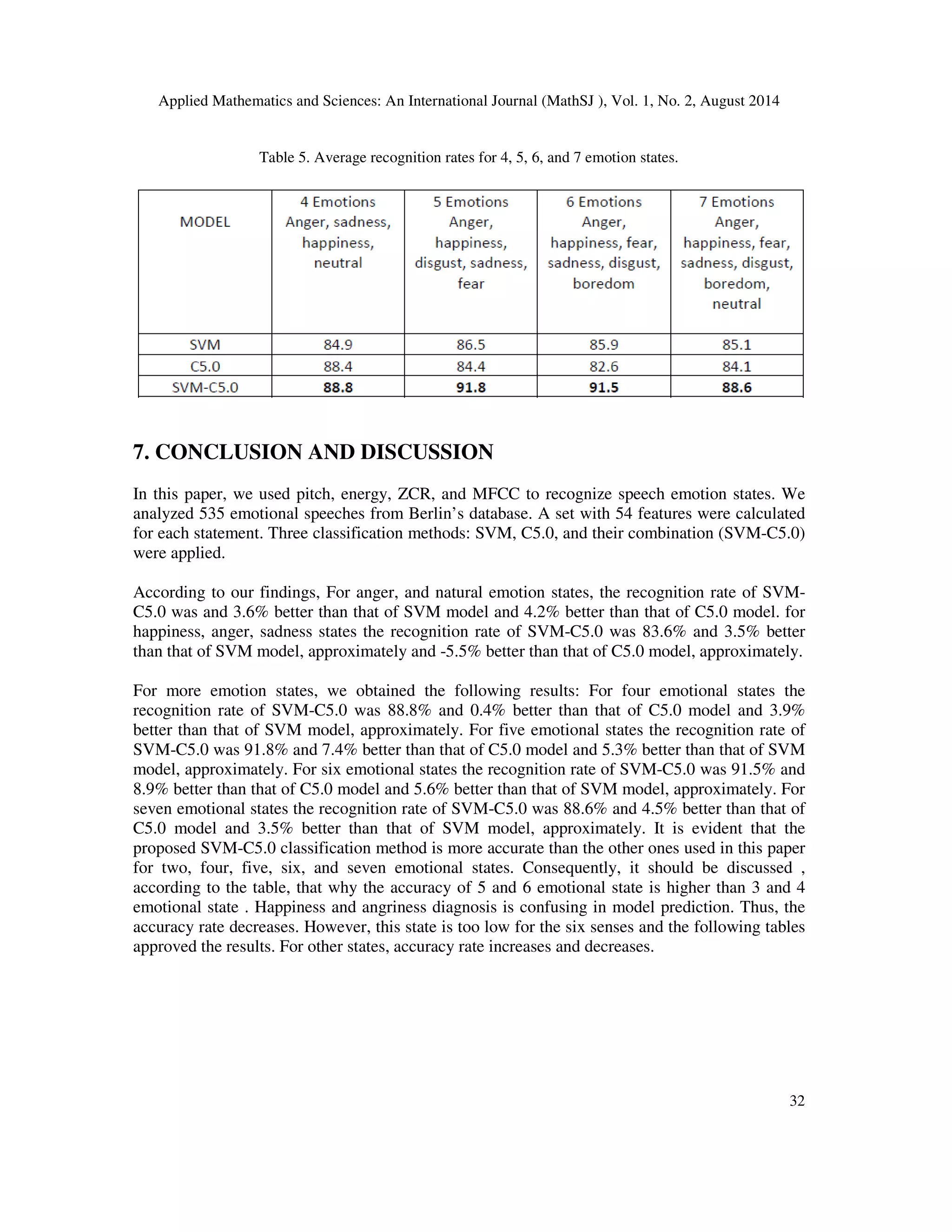 Speech Emotion Recognition by Using Combinations of Support Vector Machine (SVM), and C5.0 | PDF