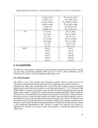 Speech Emotion Recognition by Using Combinations of Support Vector Machine (SVM), and C5.0 | PDF