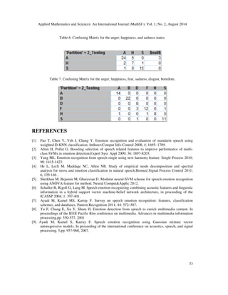 Speech Emotion Recognition by Using Combinations of Support Vector Machine (SVM), and C5.0 | PDF