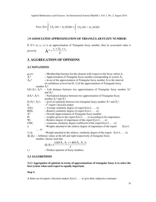 AGGREGATION OF OPINIONS FOR SYSTEM SELECTION USING APPROXIMATIONS OF FUZZY NUMBERS | PDF