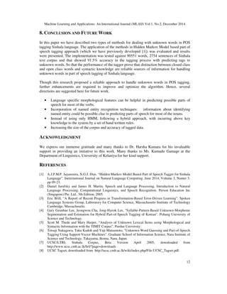 Unknown Words Analysis in POS Tagging of Sinhala Language | PDF