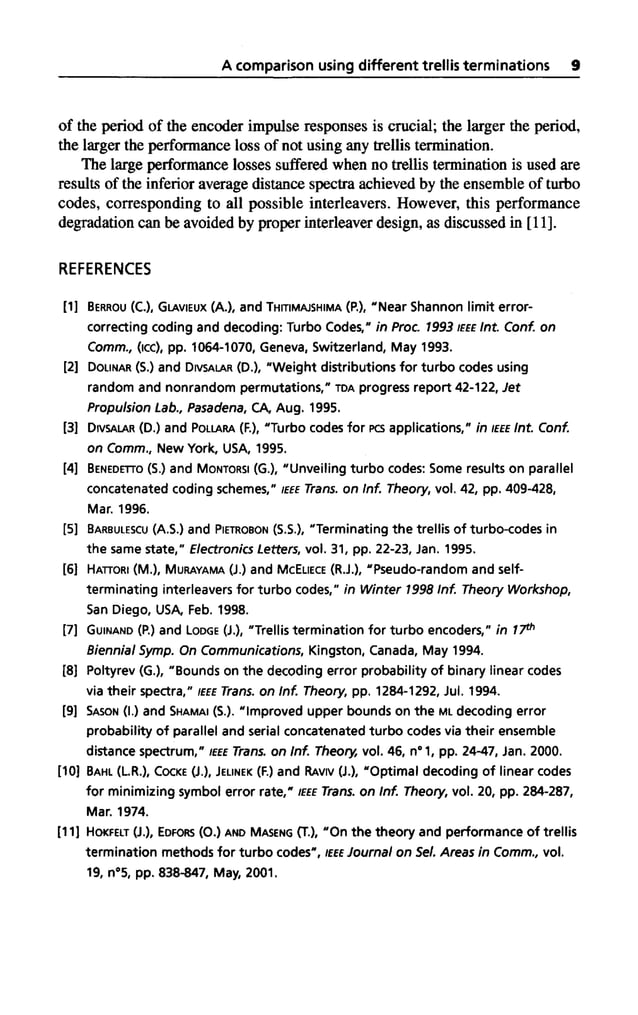 Turbo Codes Errorcorrecting Codes Of Widening Application Michel Jezequel | PDF