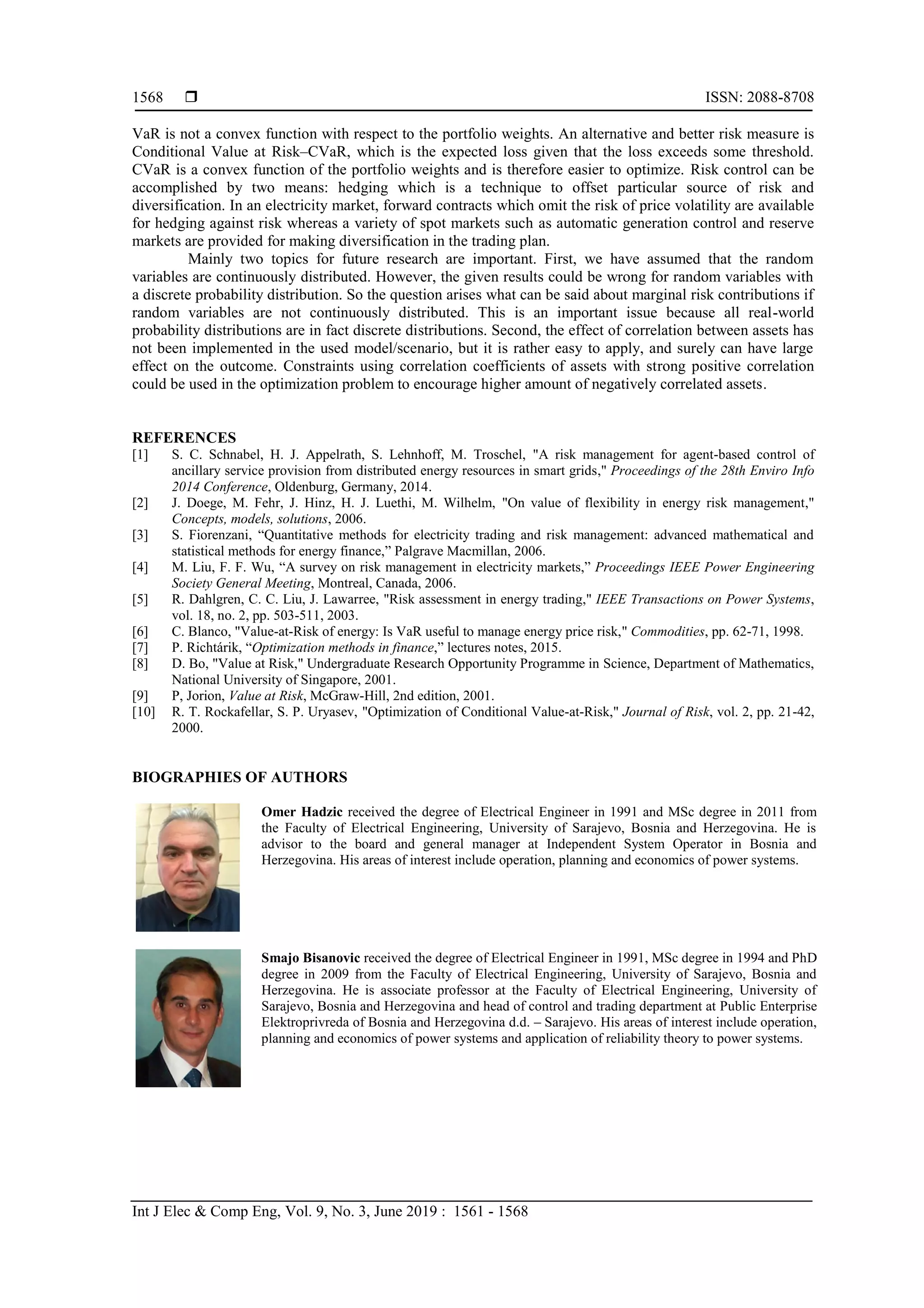 Risk assessment for ancillary services | PDF