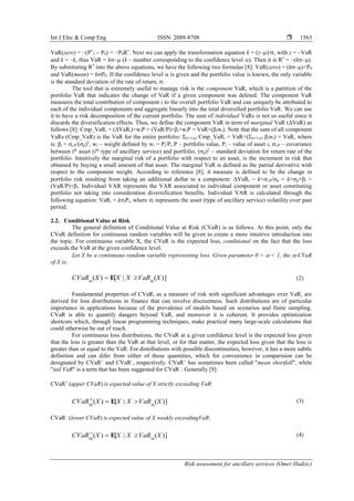 Risk assessment for ancillary services | PDF