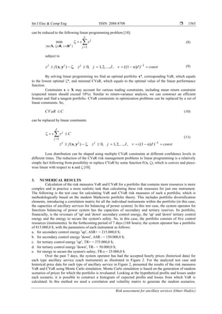 Risk assessment for ancillary services | PDF