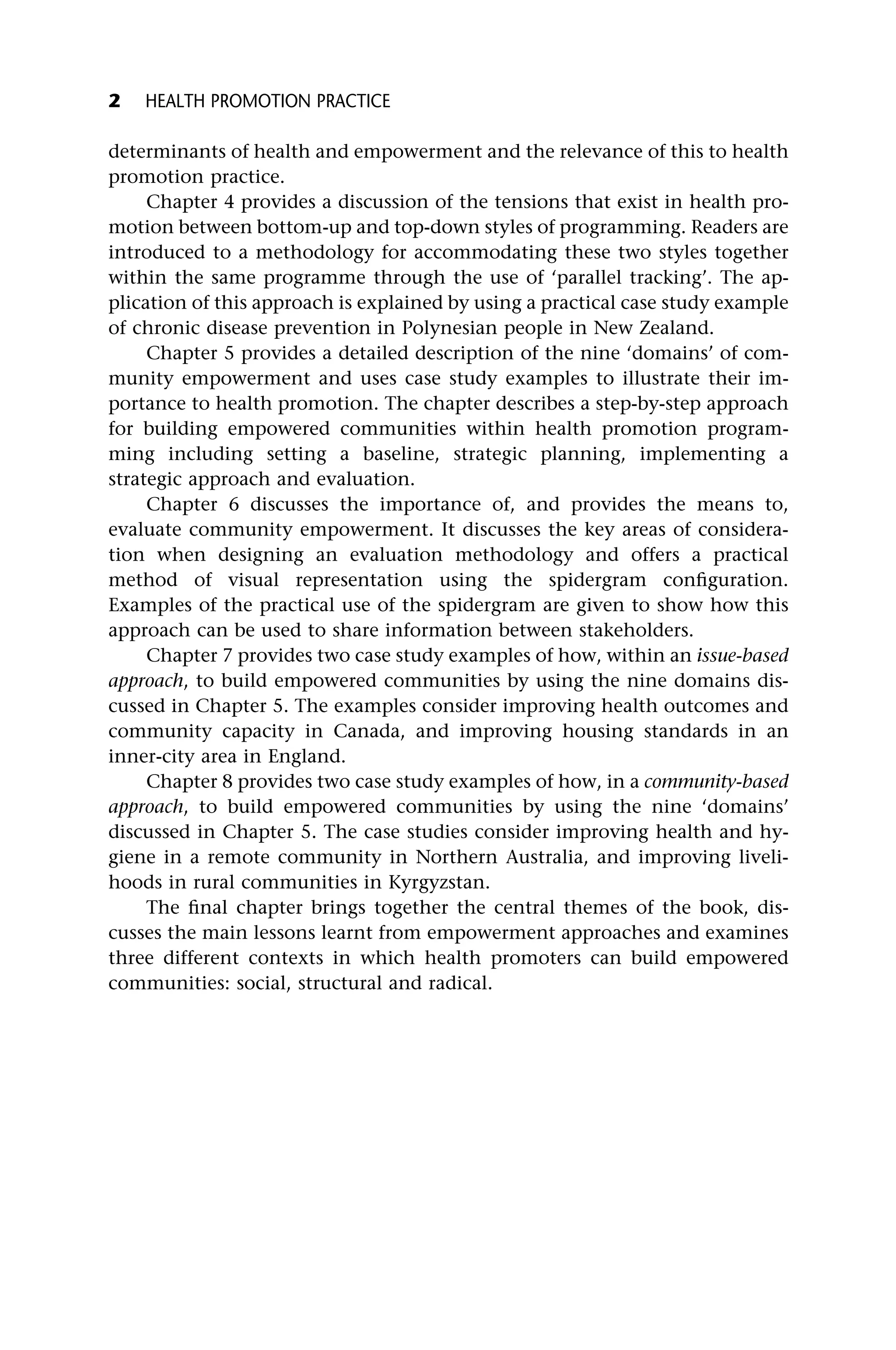 Health Promotion Practice Building Empowered Communities Glenn Laverack ...