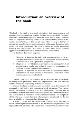 Health Promotion Practice Building Empowered Communities Glenn Laverack ...