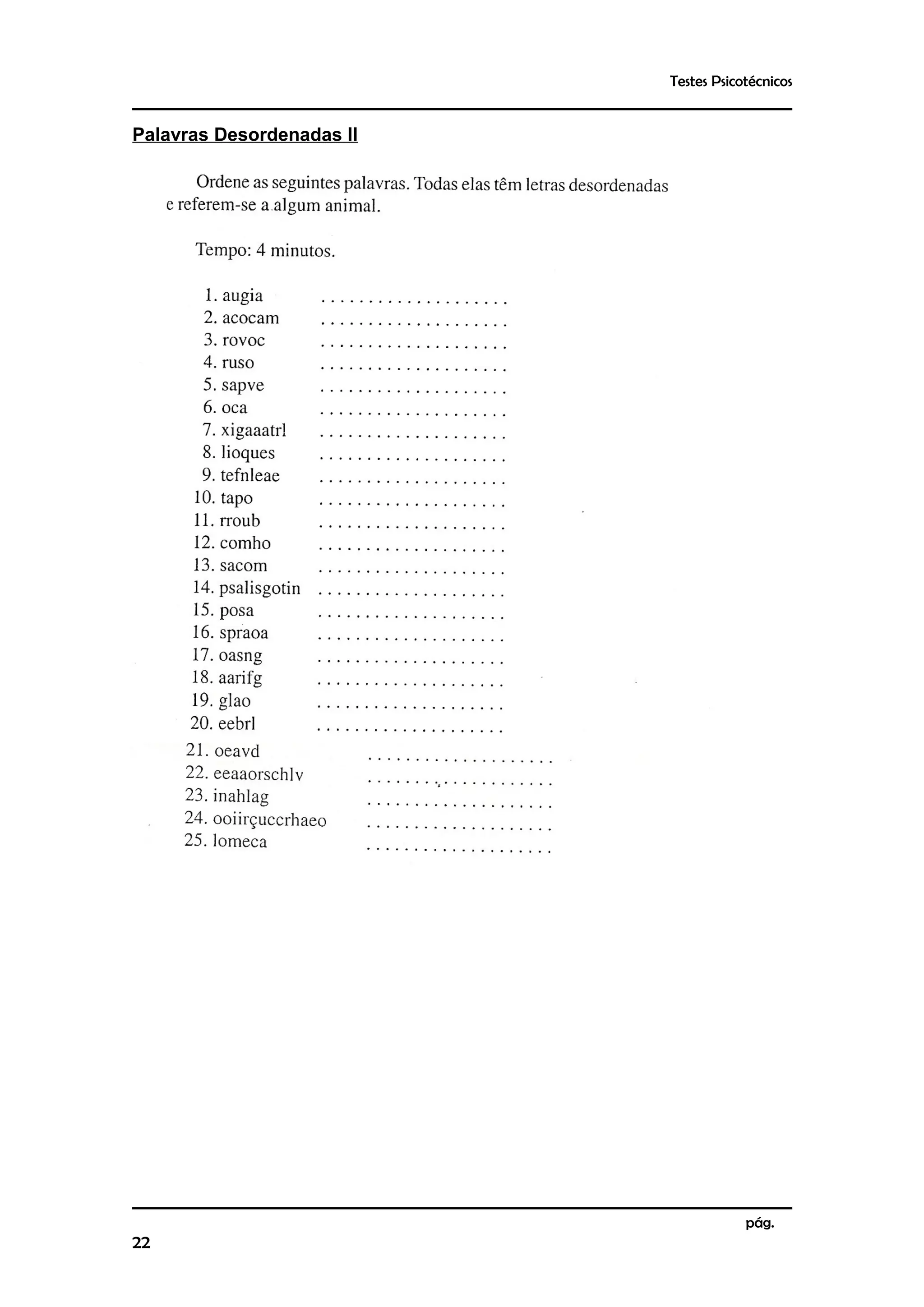 testes psicotecnicos | DOC