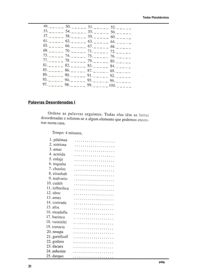 testes psicotecnicos | DOC
