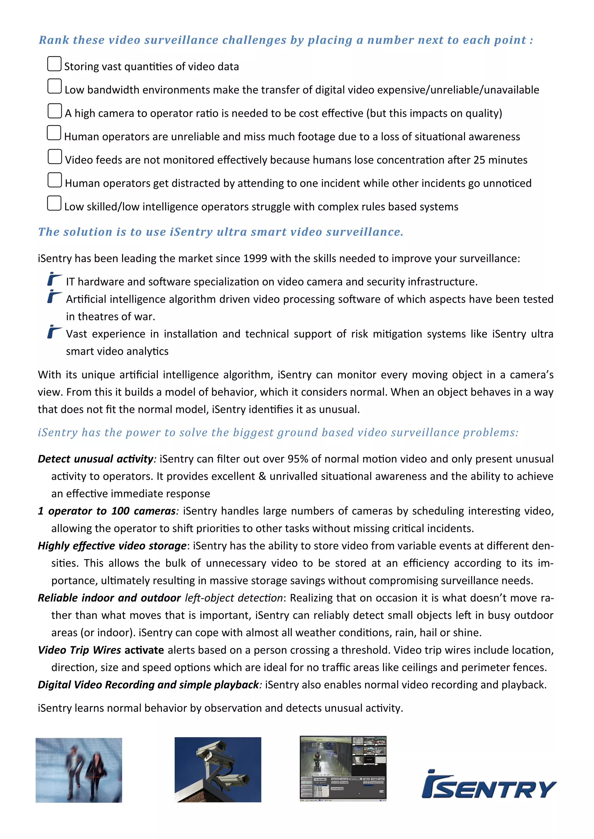 iSentry Brochure | PDF