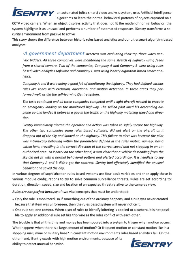 iSentry Brochure | PDF