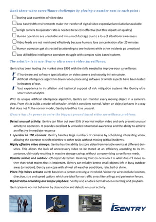 iSentry Brochure | PDF