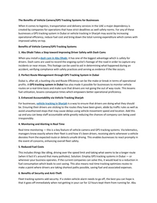 Vehicle Camera & GPS tracking in UAE.pdf