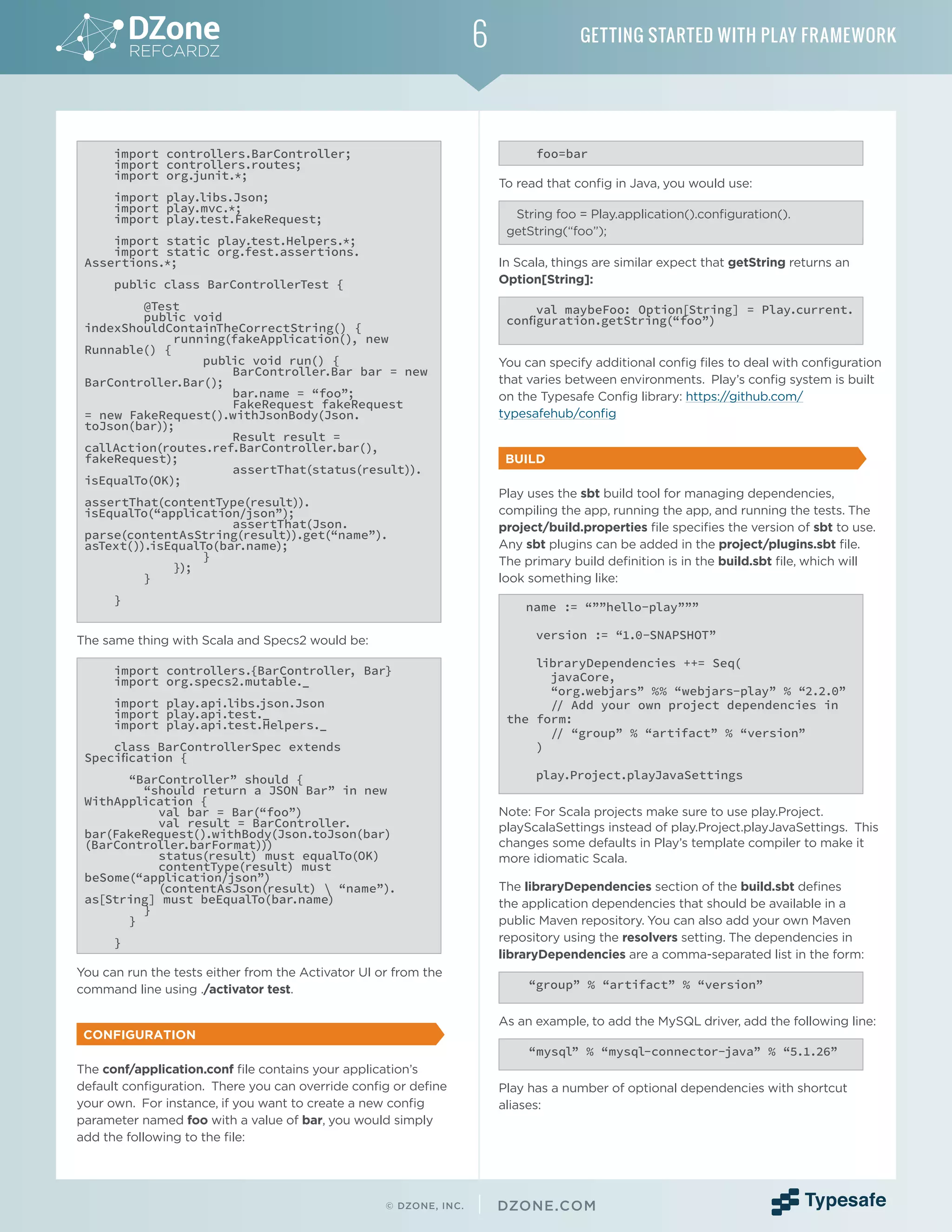 Getting Started With Play Framework | PDF