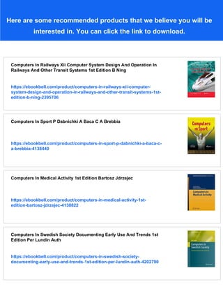 Computers In Railways X Computer System Design And Operation In The ...