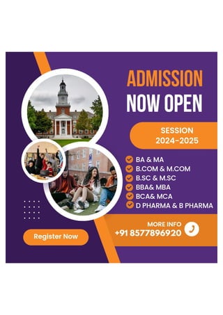 DISTANCE & REGULAR COURSE ADMISSION OPEN | PDF