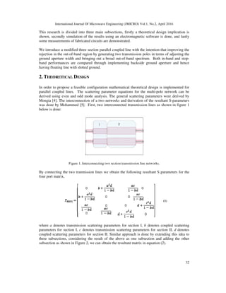 MICROSTRIP COUPLED LINE FILTER DESIGN FOR ULTRA WIDEBAND APPLICATIONS | PDF | Physics | Science